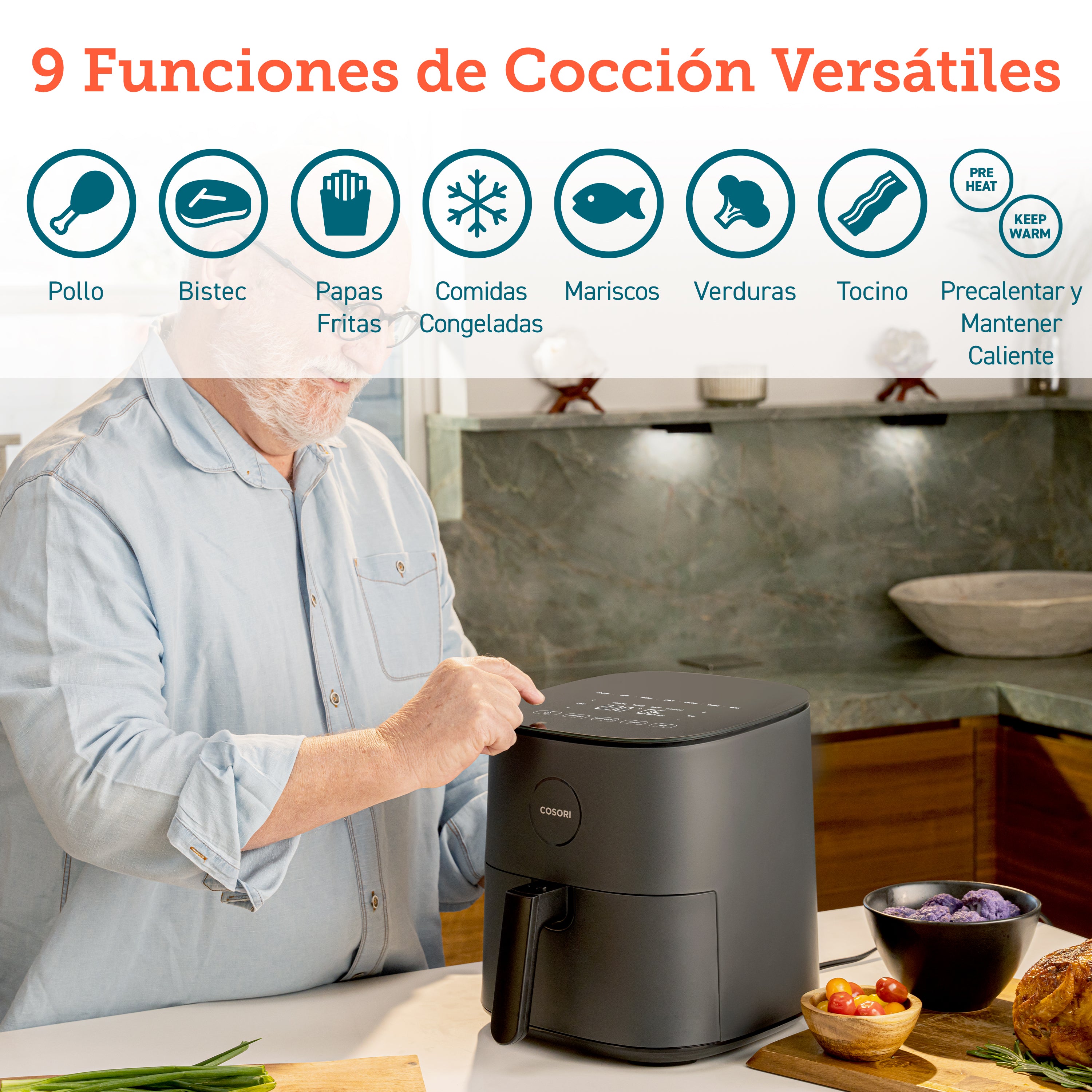 Cosori-Freidora sin Aceite-CAF-L501-4,7 Litros